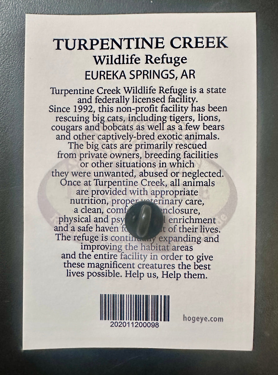 Full Color Wood Logo Pin – Turpentine Creek Wildlife Refuge