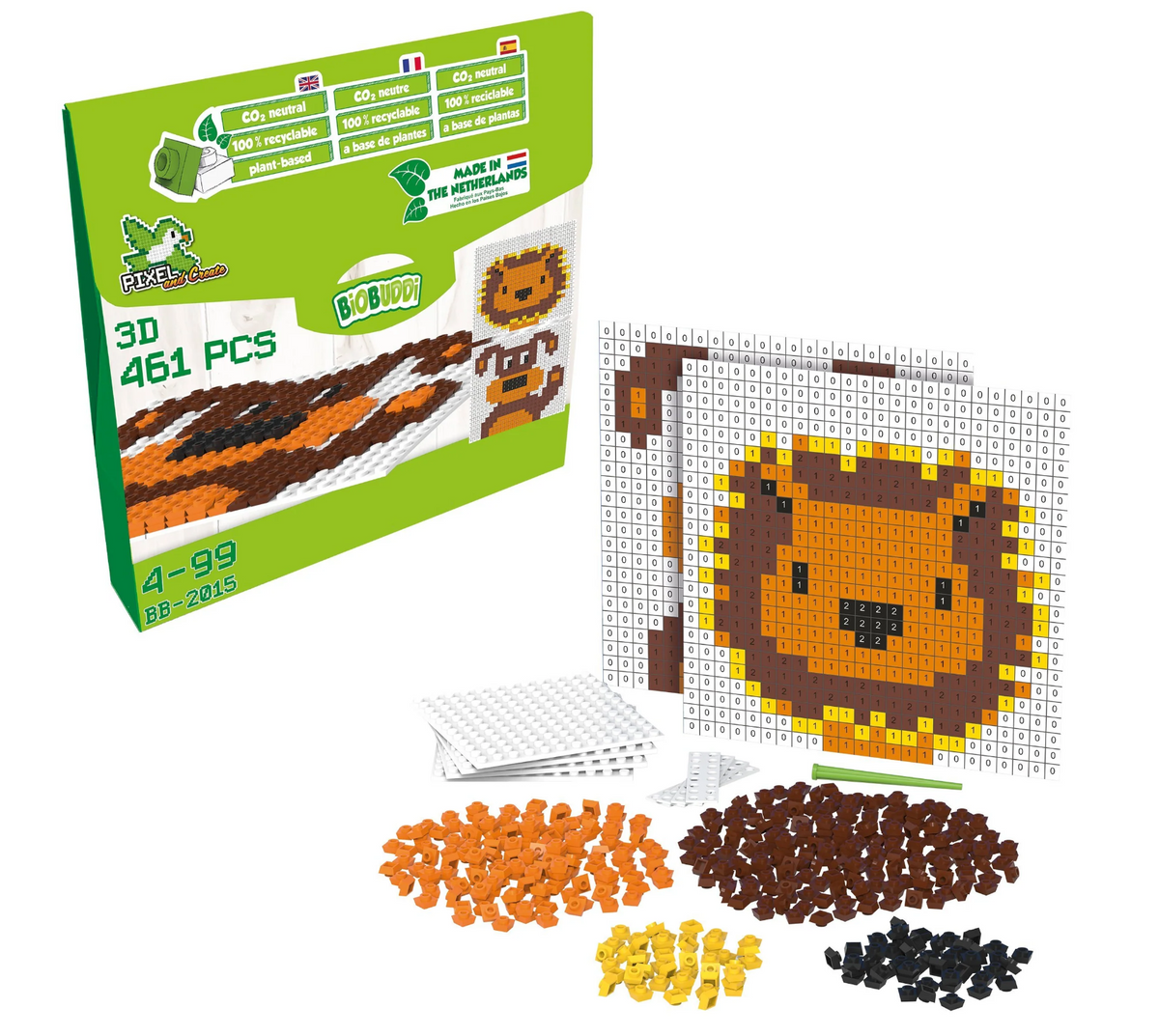 Biobuddi Pixel and Create Lion & Dog Set – Turpentine Creek Wildlife Refuge