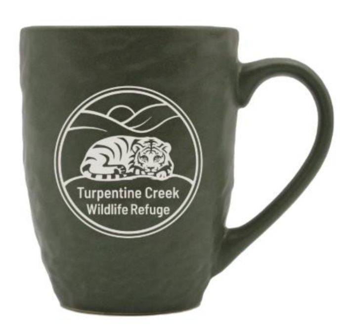 Bold New Logo Textured Stone Mug – Turpentine Creek Wildlife Refuge